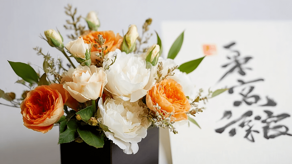 Adding Chinese Calligraphy to Flower Bouquet Gifts - Andrsn Flowers ...